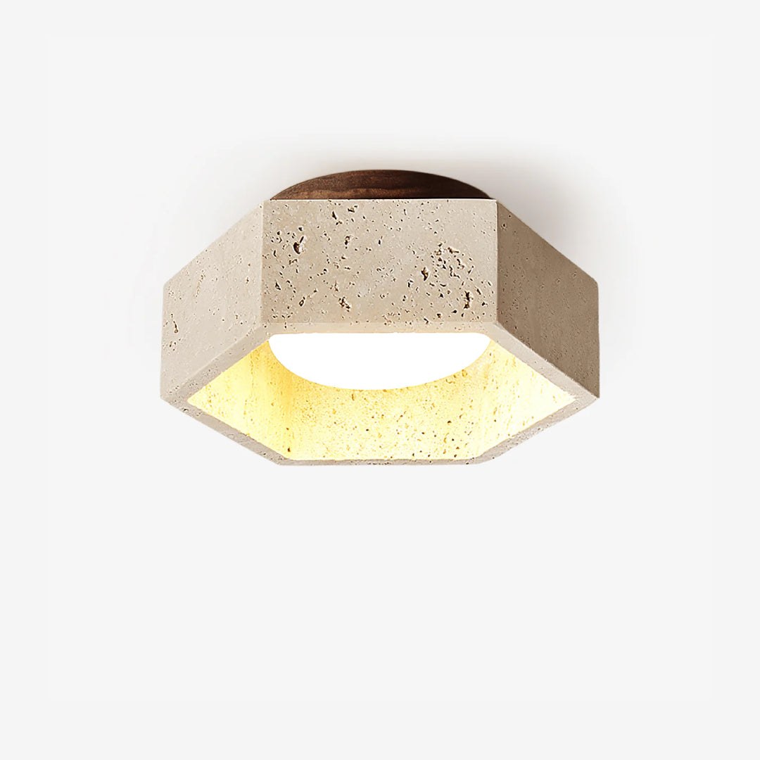 Hexagon Cave Stone Ceiling Lamp – Dekoorlight