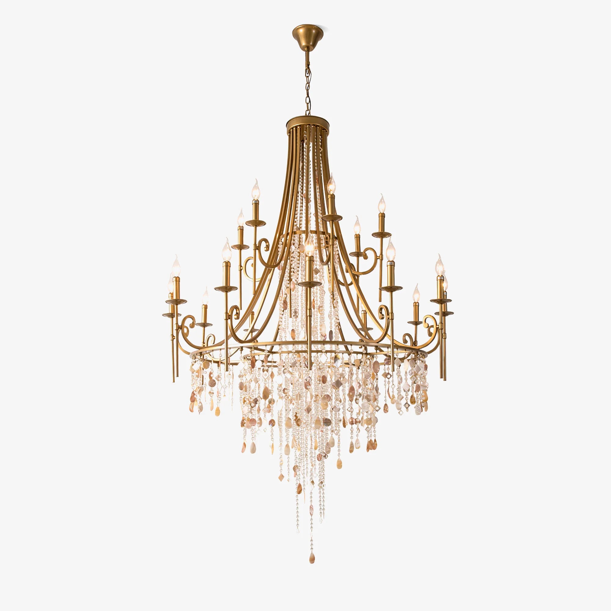 Tatum Lux Shell Crystal Chandelier – Dekoorlight